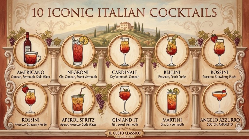 Top Ten Classic Italian Cocktails | Cellar Tours™